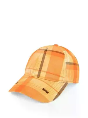 AAPE BY *A BATHING APE Aapeunvs Checked Baseball Cap - Orange