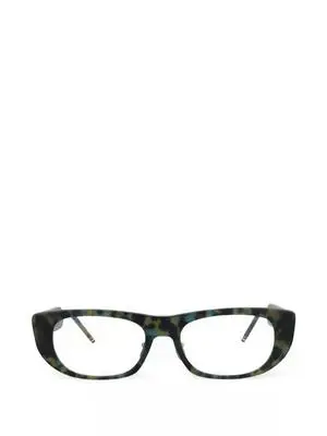 Thom Browne Tortoiseshell Effect Eyeglasses - Blue