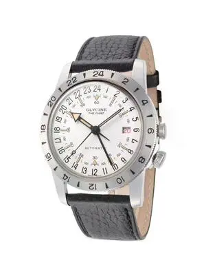 GLYCINE Airman Vintage The Chief Gmt 40mm Watch - White