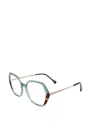 Carolina Herrera Geometric-frame Glasses - Green
