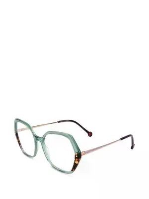 Carolina Herrera Geometric Frame Eyeglasses - Green
