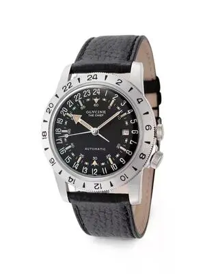 GLYCINE Airman The Chief Purist 40mm Watch - Black