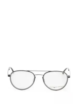 Porsche Design Round-frame Double-bridge Glasses - Grey