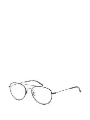 Porsche Design Round Frame Double Bridge Eyeglasses - Grey