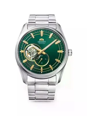 ORIENT Stretto Semi Skeleton 48mm Watch - Green