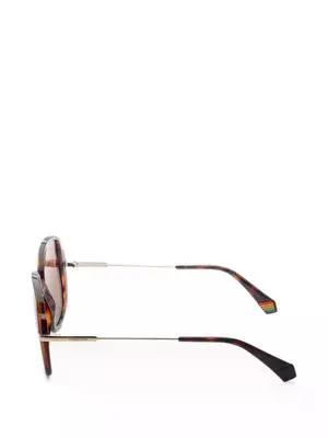 POLAROID Tortoiseshell-effect Square-frame Sunglasses