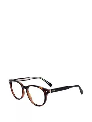 POLAROID Tortoiseshell-effect Round Frame Eyeglasses - Brown