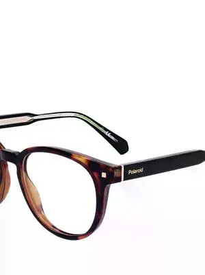 POLAROID Tortoiseshell-effect Round Frame Eyeglasses