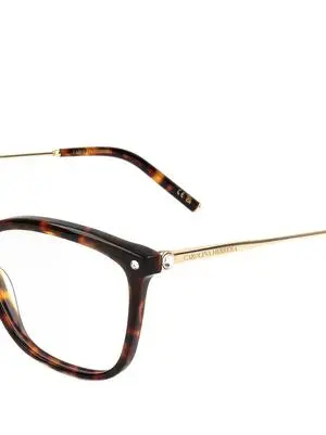 Carolina Herrera Tortoiseshell Rectangle Frame Eyeglasses - Brown