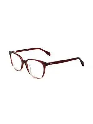 Rag & Bone Horn-effect Squared-frame Glasses - Red