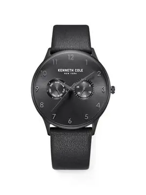 KENNETH COLE Sunray Multi-function 42mm Watch - Black