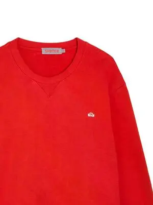 SPENCE Logo Embroidered Crew Neck Sweater