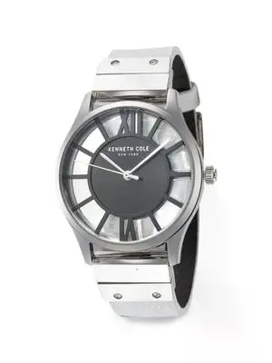 KENNETH COLE Skeleton Roman Numeral 34.5mm Watch - Grey