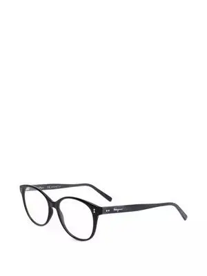 FERRAGAMO Round Frame Glasses - Black