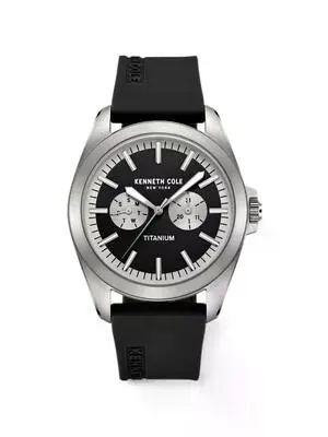 KENNETH COLE Titanium 42mm Watch - Black