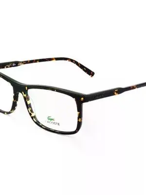 Lacoste Tortoiseshell-effect Rectangle-frame Glasses - Brown