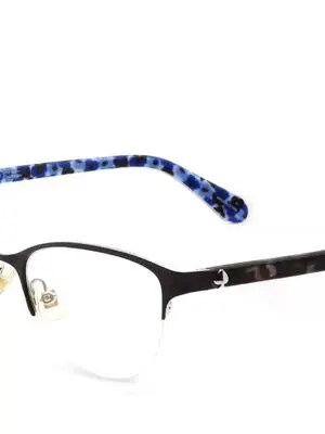 Kate Spade New York Adalina Logo-plaque Half Rim Eyeglasses - Black