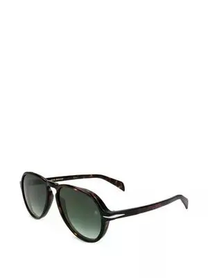 DB EYEWEAR BY DAVID BECKHAM Tortoiseshell-effect Pilot-frame Sunglasses - Brown