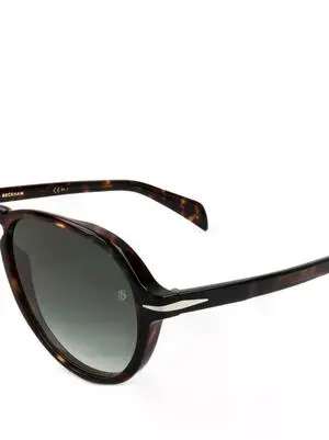 DB EYEWEAR BY DAVID BECKHAM Tortoiseshell-effect Pilot-frame Sunglasses