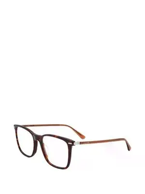 Calvin Klein Tortoiseshell-effect Square-frame Glasses - Brown