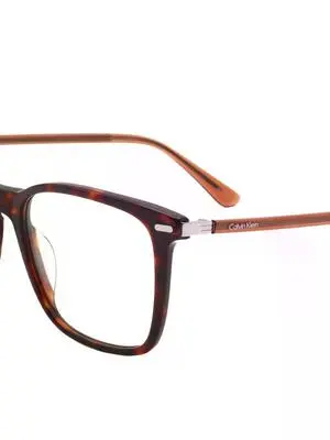 Calvin Klein Tortoiseshell-effect Square-frame Glasses