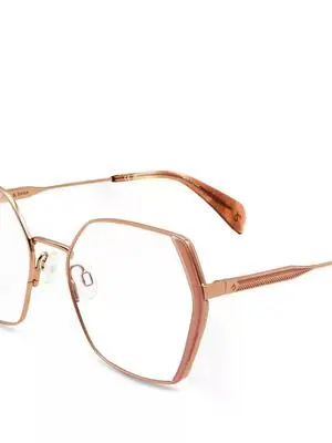 Rag & Bone Geometric Frame Eyeglasses - Gold