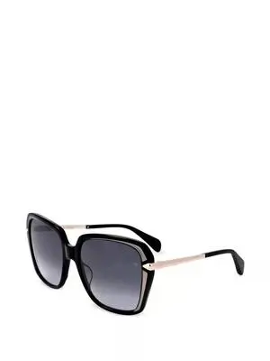 Rag & Bone Square Frame Sunglasses - Black
