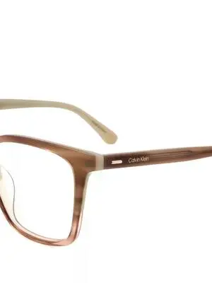 Calvin Klein Tortoiseshell-effect Square-frame Eyeglasses