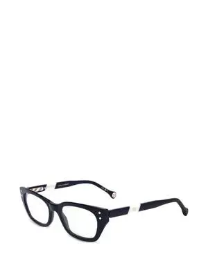 Carolina Herrera Logo Plaque Cat-eye Glasses - Black