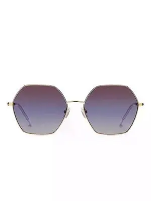 BOSS Hexagonal-frame Gradient Sunglasses - Gold