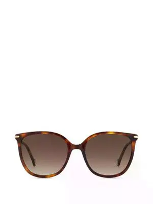 Carolina Herrera Tortoiseshell-effect Cat-eye Sunglasses - Brown