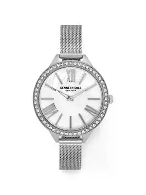 KENNETH COLE Crystal-embellished 40mm Watch - White