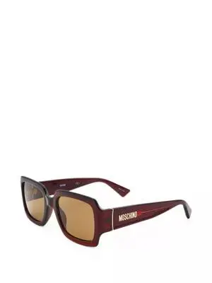 Moschino Logo-print Square-frame Sunglasses - Red