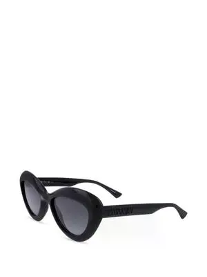 Moschino Cat-eye Logo-embossed Sunglasses - Black
