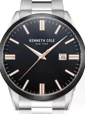 KENNETH COLE Round Face Watch - Black