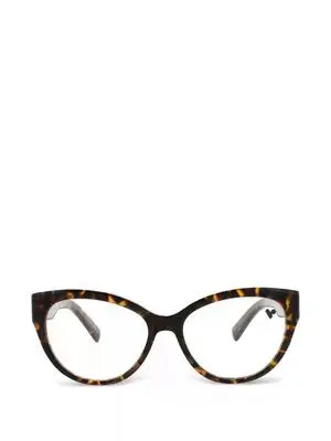 Longchamp Tortoiseshell-pattern Cat-eye Glasses - Brown