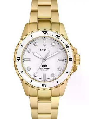 Fossil Dive Watch With Crystal Embellished Indices