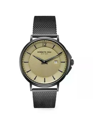 KENNETH COLE Logo-detail 41mm Watch - Neutrals