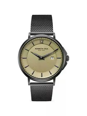 KENNETH COLE Logo Detail Chronograph Watch - Neutrals