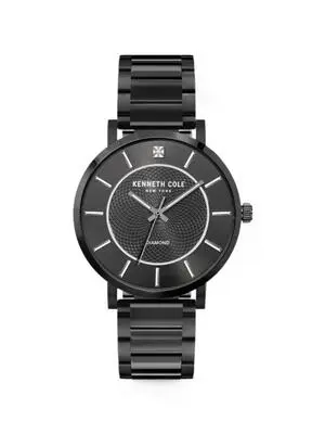 KENNETH COLE Classic Diamond 42mm Watch - Black