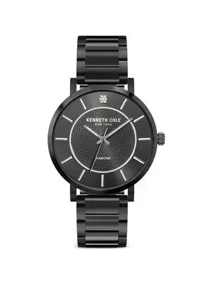 KENNETH COLE Classic Diamond 42mm Watch - Black