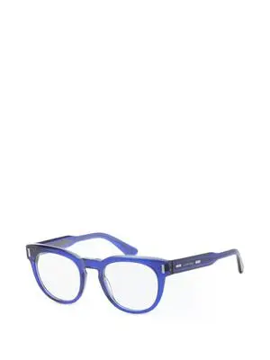 Calvin Klein Geometric-frame Glasses - Blue