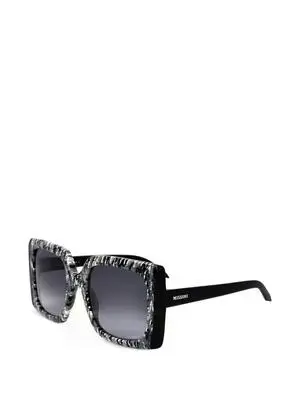 Missoni Black Patterned Square Frame Sunglasses - Grey