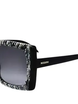 Missoni Black Patterned Square Frame Sunglasses