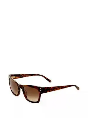 TURA Ramona Rectangle-frame Sunglasses With Tortoiseshell Effect - Brown