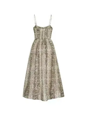 Cara Cara Alba Snake-print Midi Dress