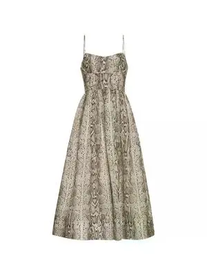 Cara Cara Alba Snake-print Midi Dress