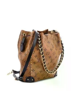 LOUIS VUITTON Noe Trunk Bag Pm Bucket Bag Reverse Monogram Canvas - Brown