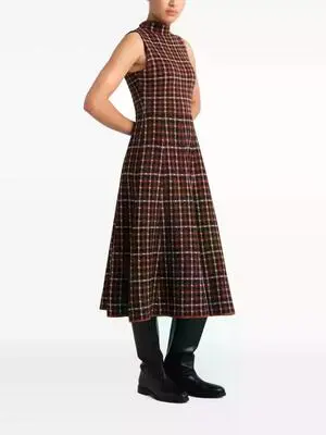 Cara Cara Brice Check-print Belted Midi Dress
