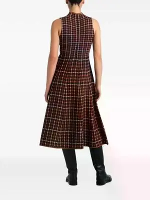 Cara Cara Brice Check-print Belted Midi Dress